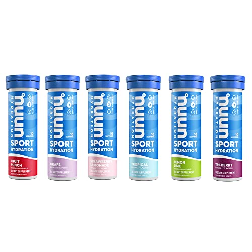 Nuun Sport Electrolyte Tablets for Proactive Hydration, Variety Pack,