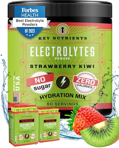 KEY NUTRIENTS Electrolytes Powder No Sugar - Juicy Strawberry Kiwi Ele