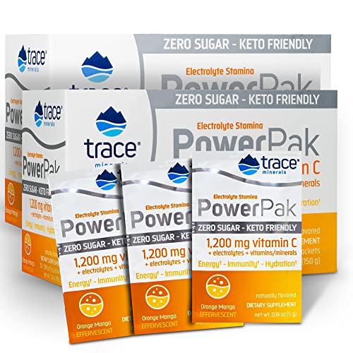 Trace Minerals | Power Pak Sugar Free Electrolyte Powder Packets | 120 ...