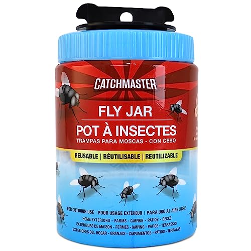 Catchmaster Reusable Fly Traps Outdoor Jar 1-Pack, Bug Catcher and Fly