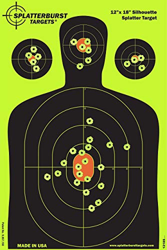 Splatterburst Targets - 12 x18 inch - Silhouette Splatter Target - Eas