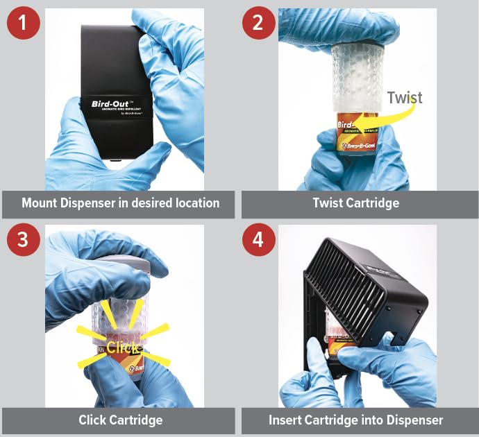 Bird B Gone - Bird-Out Aromatic Bird Repellent Refill Cartridge - Last ...