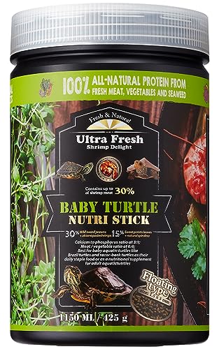Ultra Fresh Floating Baby Turtle Food, All Natural Ingredients, Wild S