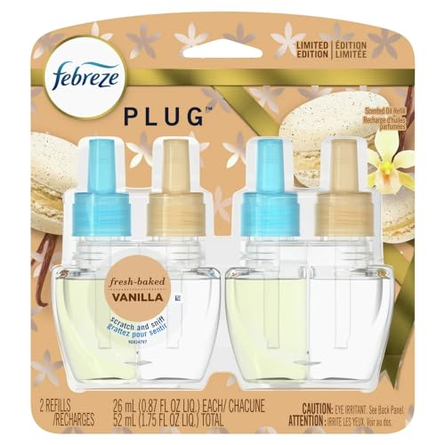 Febreze Plug Air Freshener Refills, Limited Edition Fresh-Baked Vanill