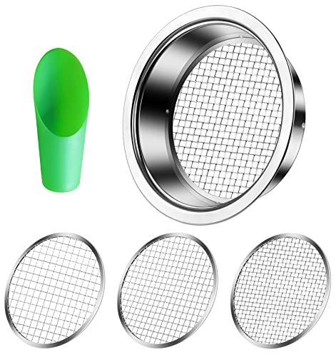 Rock Garden Sieve Soil Sifter - Stainless Stackable Gardening Sifting