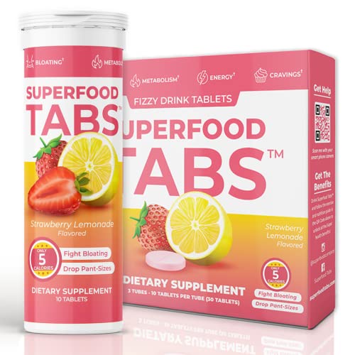 Superfood Tabs Detox Cleanse Drink - Fizzy Nutrition Supplement for Wo