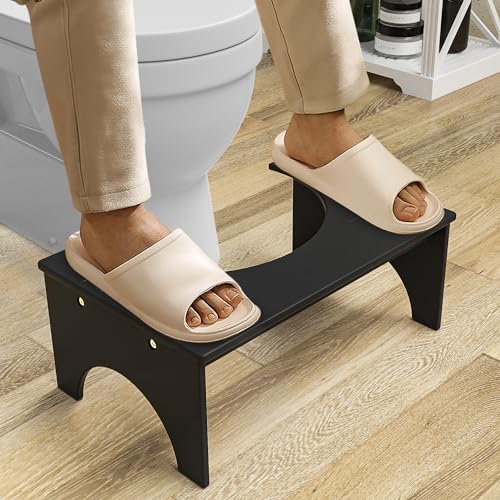 PheeHong Toilet Stool Poop Squat Stool for Adults and Kids Bamboo 7" F ...