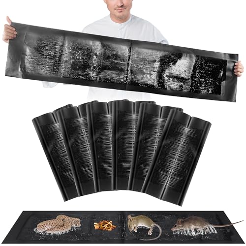 6 Pack Sticky Mouse Traps, [Anti Tear] Rats Trap, 47" x 11" Ultra Larg