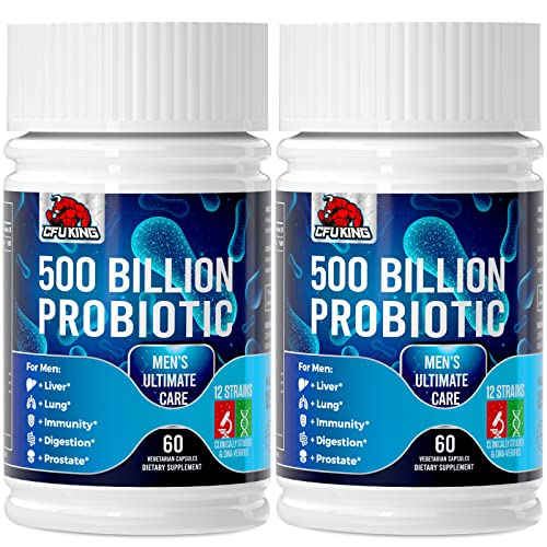 Probiotics for Men, 500 Billion CFU + 12 Strains Men's Probiotic with ...