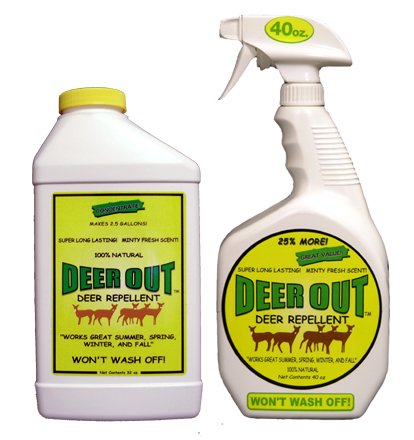 Deer Out Deer Repellent - Starter Combo Kit: 40oz Ready to Use Spray