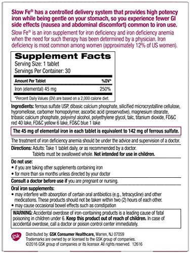 Slow Fe Slow Release Iron, 60 Tablets (Pack of 2) – kate-minimalist