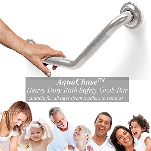AquaChase 1-1/4" Knurled Grab Bar, ADA Compliant Bath Safety Shower Ha ...