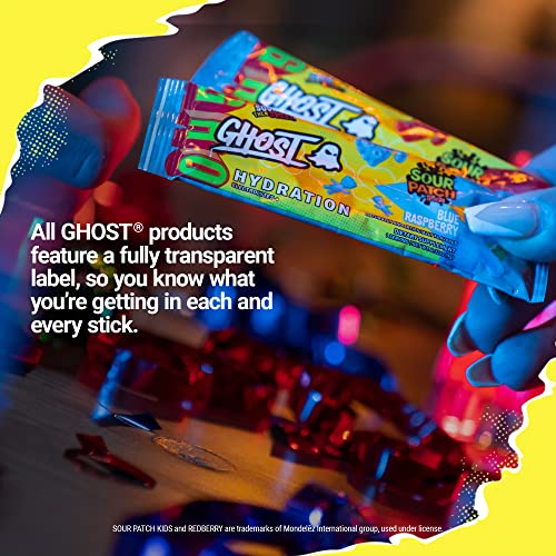 GHOST Hydration Packets, Sour Patch Kids Blue Raspberry, 24 Sticks, El ...