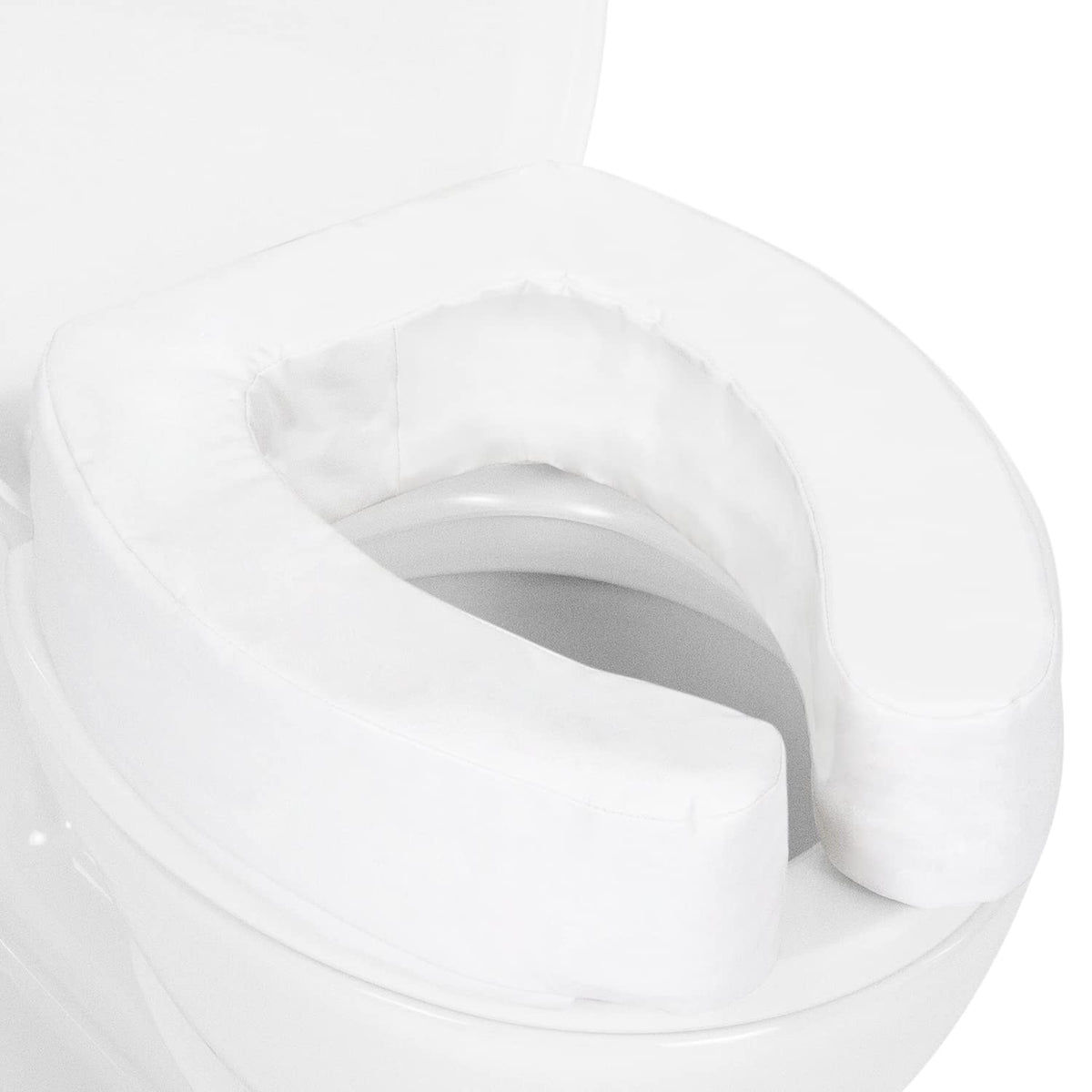 Vive Toilet Seat Riser Cushion 4-Inch High Density Foam - Raised Donut