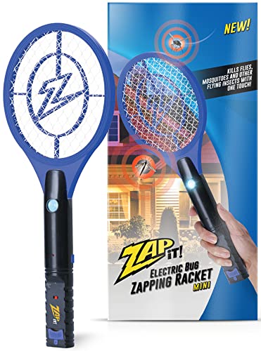 ZAP IT! Bug Zapper Rechargeable Electric Fly Swatter Racket, 4,000 Vol