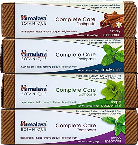 Himalaya Botanique Complete Care Toothpaste, Herbal, Variety Pack, Fig ...