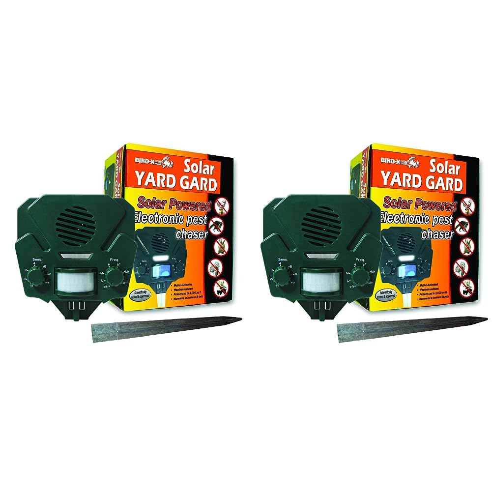 Bird-X Solar Yard Gard Electronic Animal Repeller Keeps unwanted pests