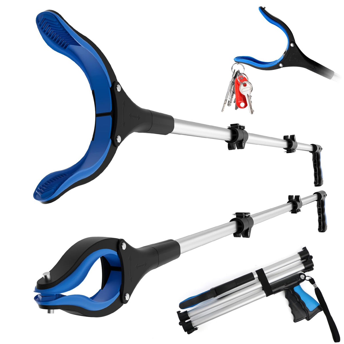 ALFELE Reacher Grabber Pickup Tool 2 Pack, 43" Foldable Grabbers for E