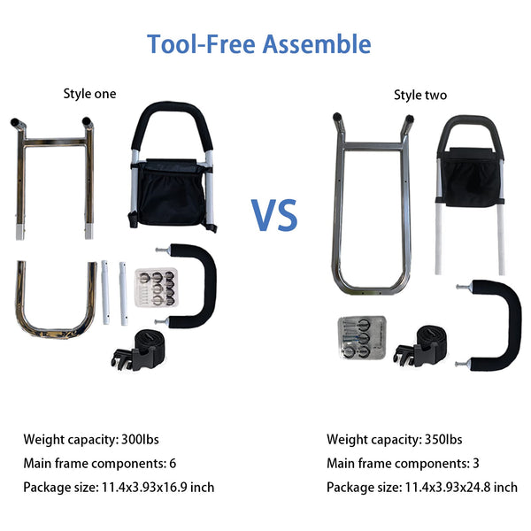 LEACHOI Bed Rails for Elderly Adults - Bed Assist Rail with Dual Grab ...