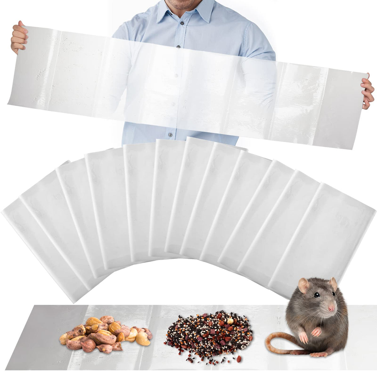 Qualirey Sticky 47 Inch Ultra Large Mouse Trap Mouse Glue Traps Sticky