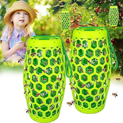 Wasp Traps Outdoor Hanging, Wasp Trap Bee Traps Catcher, Sticky Wasp T