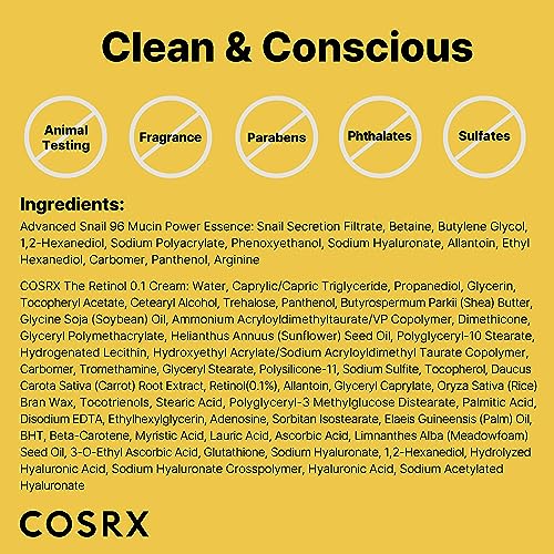 COSRX Glass Skin Starter Set, Advanced Snail 96 Mucin Power Essence (1 ...