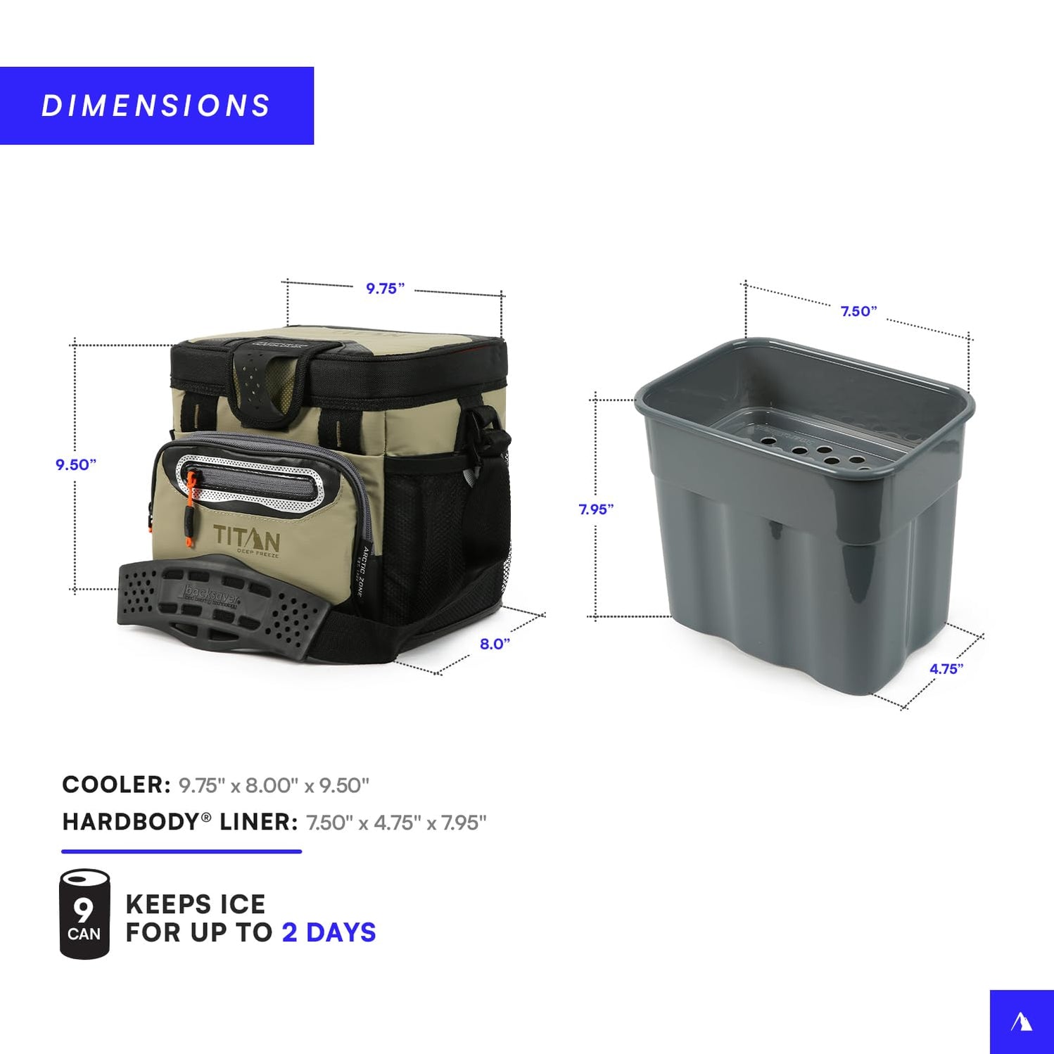 Arctic Zone Titan Deep Freeze Cooler - 9 Can Zipperless Hardbody Coole