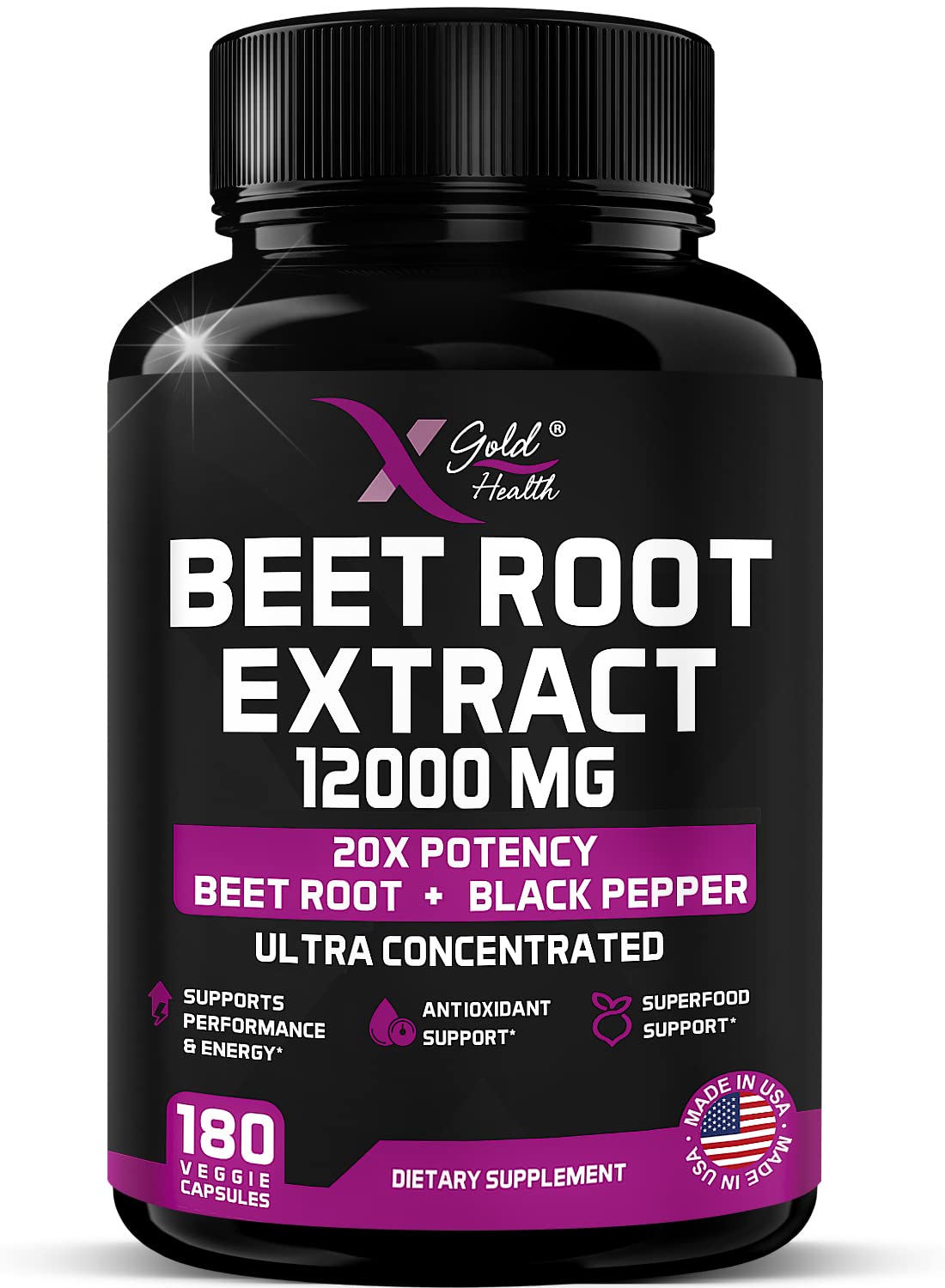 Beet Root Extract Capsules - 12000mg 20x Concentrated Beet Root Capsul