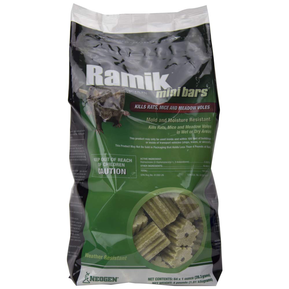 Neogen Ramik Fish Flavored Weather Resistant Rodenticide Mini Bait Bar