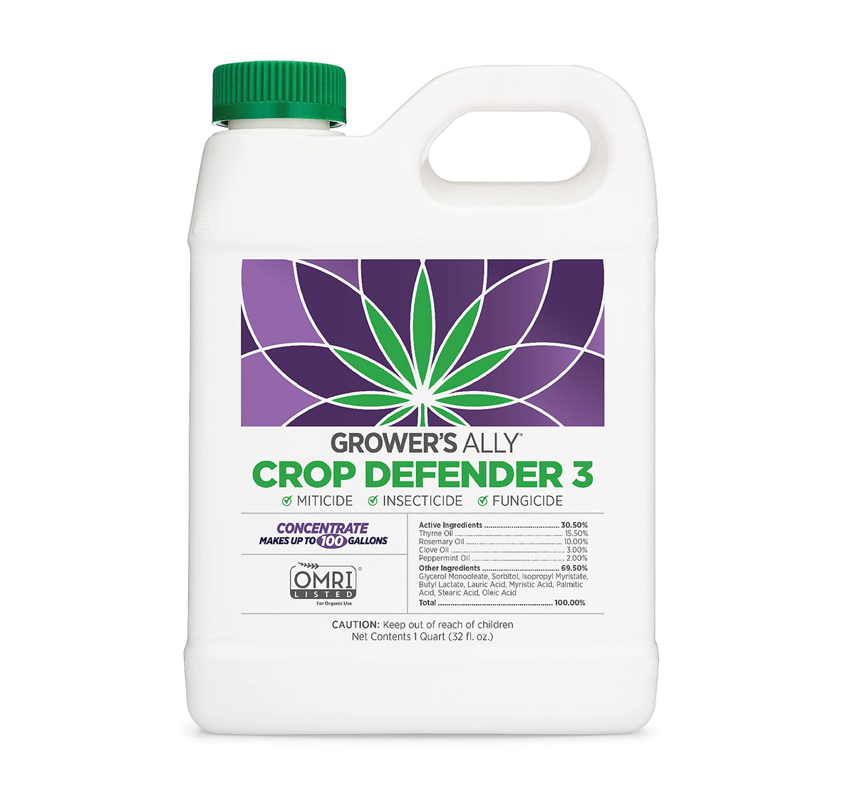 Grower's Ally Crop Defender 3 | Natural, Safe & Organic Insecticide