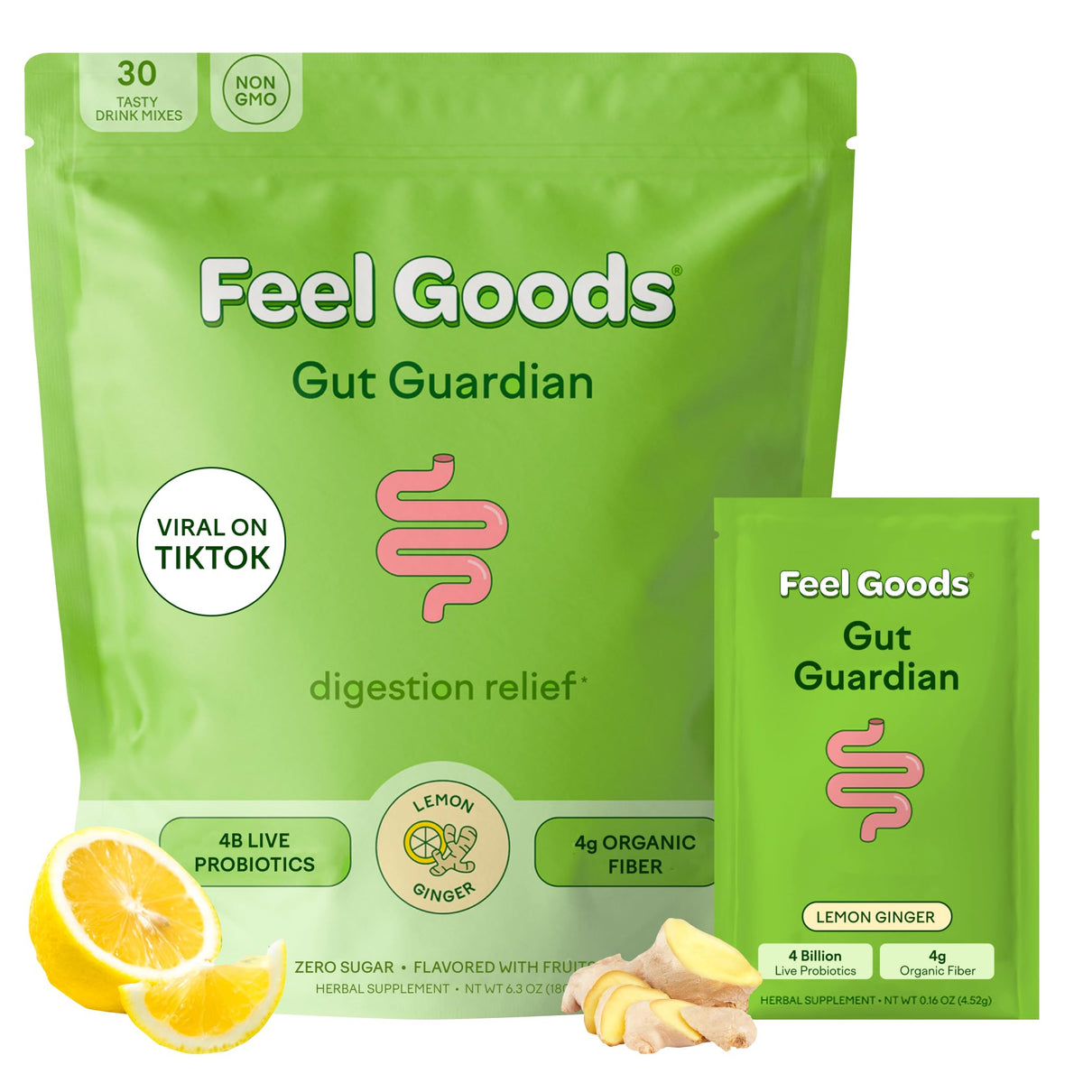 Feel Goods Gut Guardian - Probiotic & Prebiotic, Digestive Health for