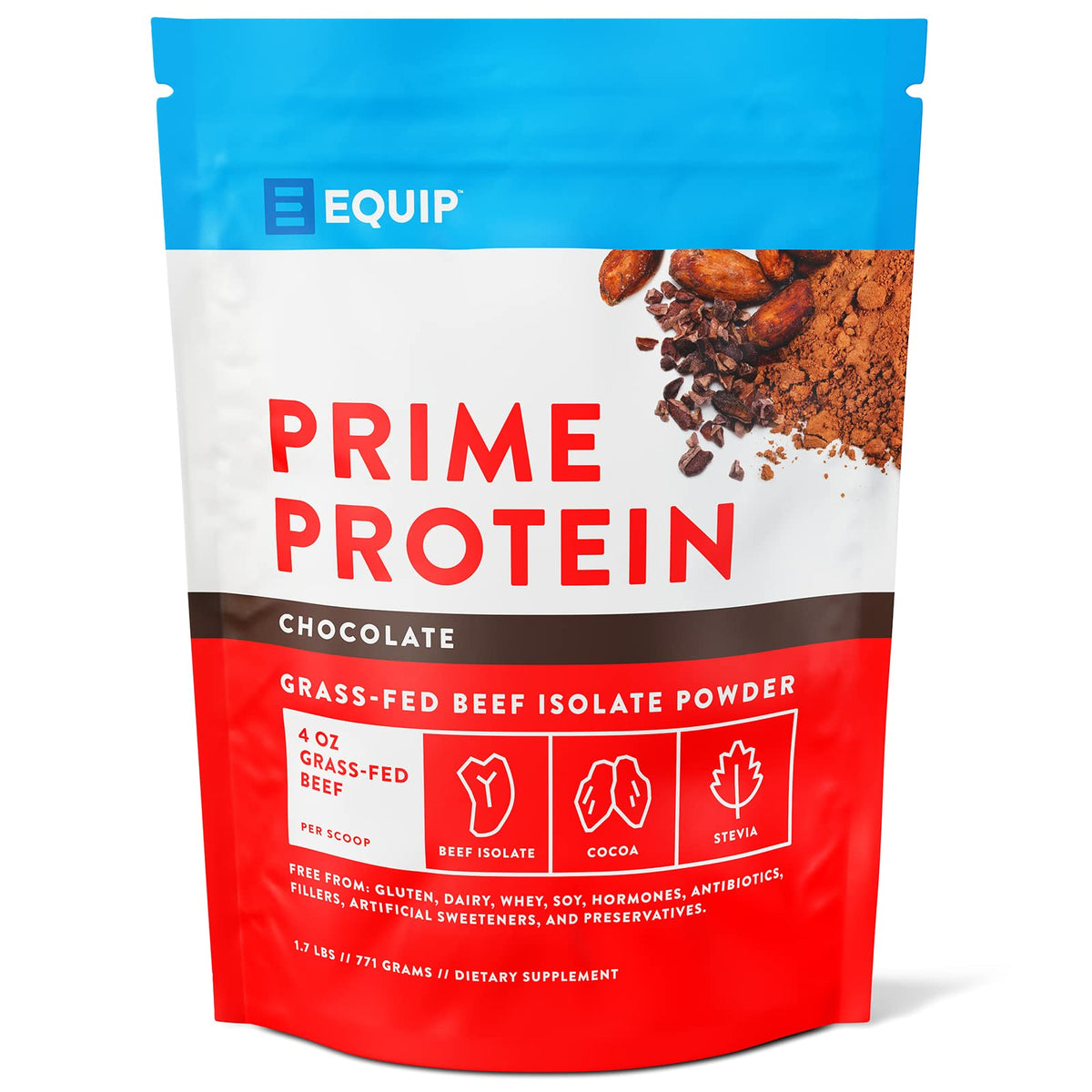 Equip Foods Prime Protein - Grass Fed Beef Protein Powder Isolate - Pa