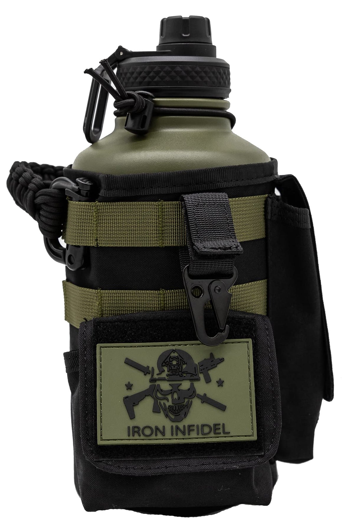 Iron Infidel Battle Bottle - Half Gallon Insulated Water Bottle with P