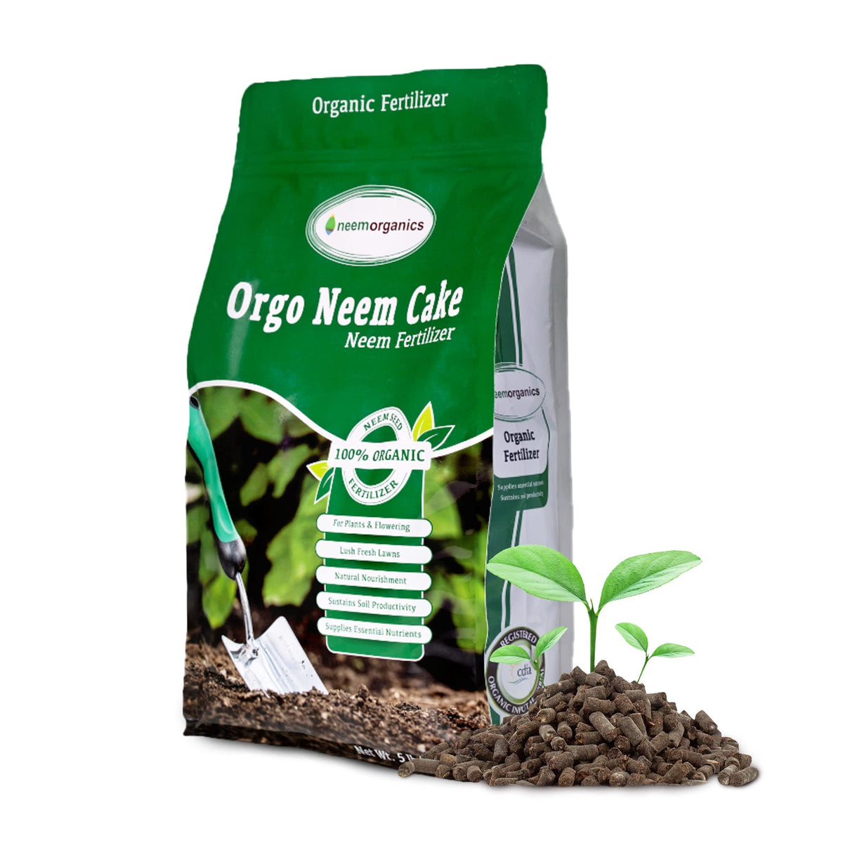 Neem Organics Orgo Neem Cake | Organic Fertilizer for Outdoor Plants,