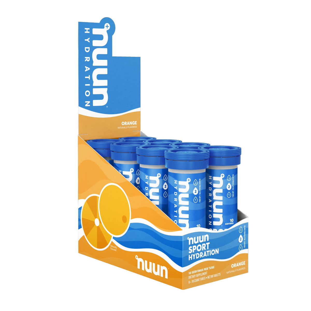 Nuun Sport Electrolyte Tablets for Proactive Hydration, Orange, 8 Pack