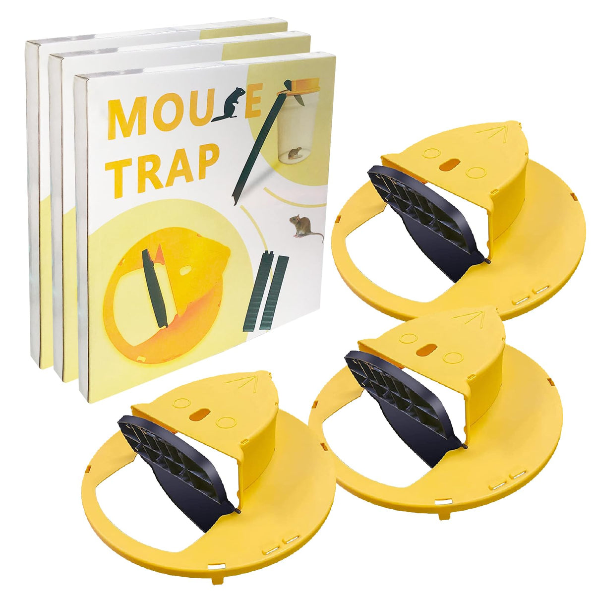 Tricess Bucket Mouse Trap Lid (3-Pack) - Flip Board Sliding Bucket Lid