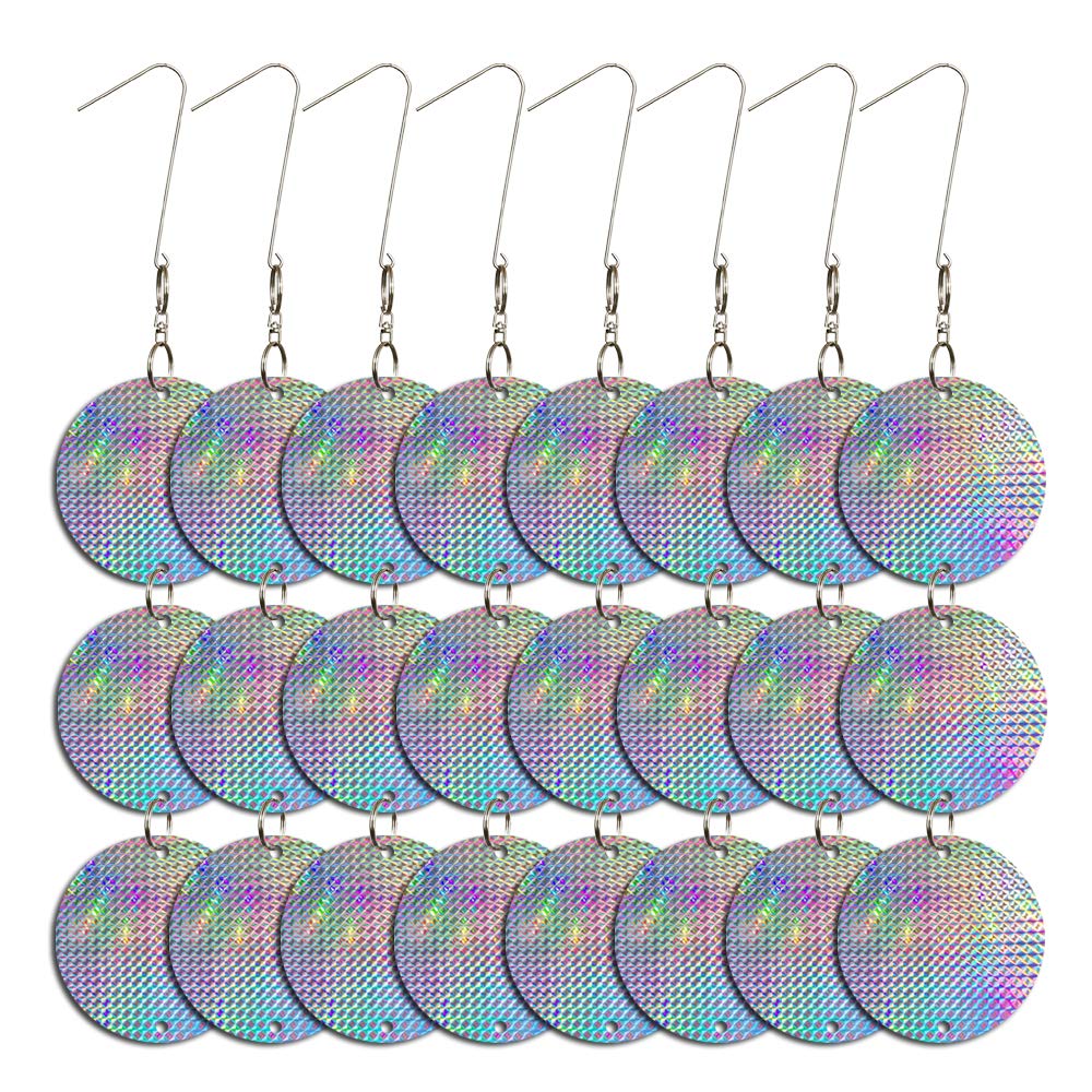 Holographic Reflective Bird Scare Discs for Woodpeckers and Pigeons, B