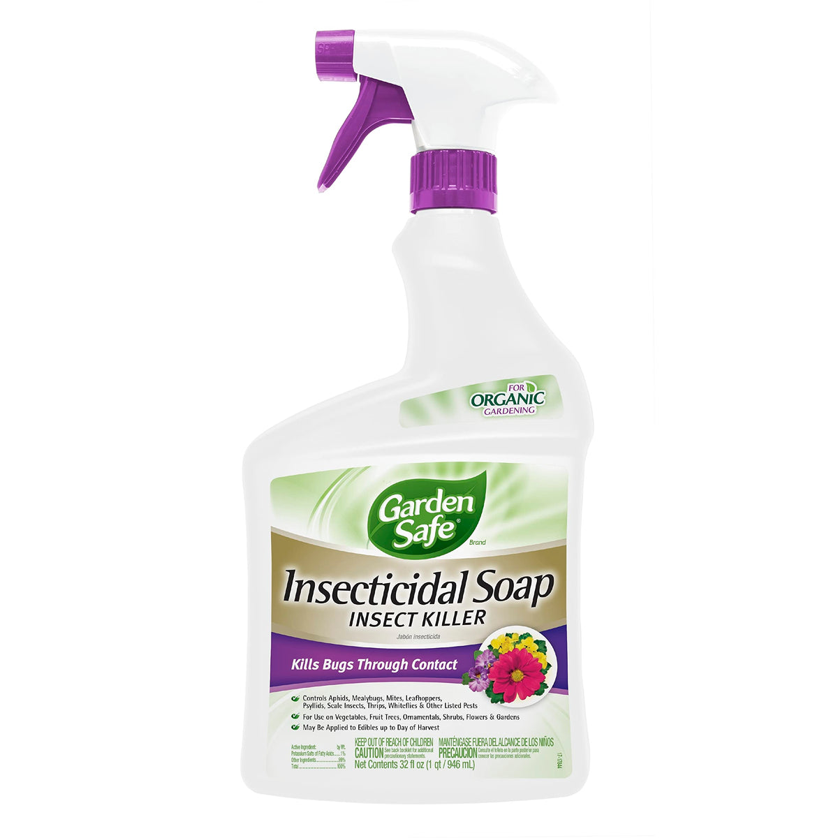 Garden Safe Brand Insecticidal Soap Insect Killer 32 Ounces, Ready-To-