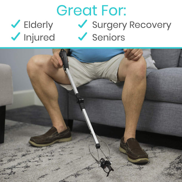Vive Foldable Suction Reacher Grabber Tool for Elderly (1) - 32 Inches ...