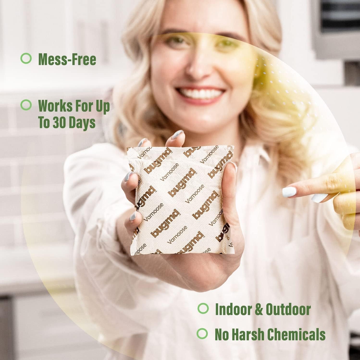 BugMD Vamoose - Rodent Repellent Pouches (2 Pack, 8 Pouches), Plant-Po