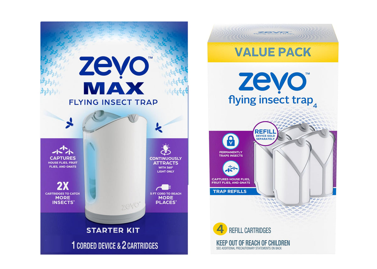 Zevo MAX Flying Insect Trap, Fly Trap Captures Houseflies, Fruit Flies