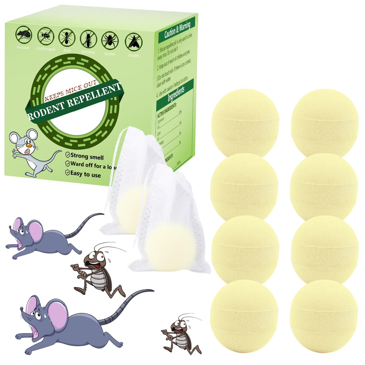 Mothballs,Moth Balls for Outdoor Use,Peppermint Oil to Repel Mice and