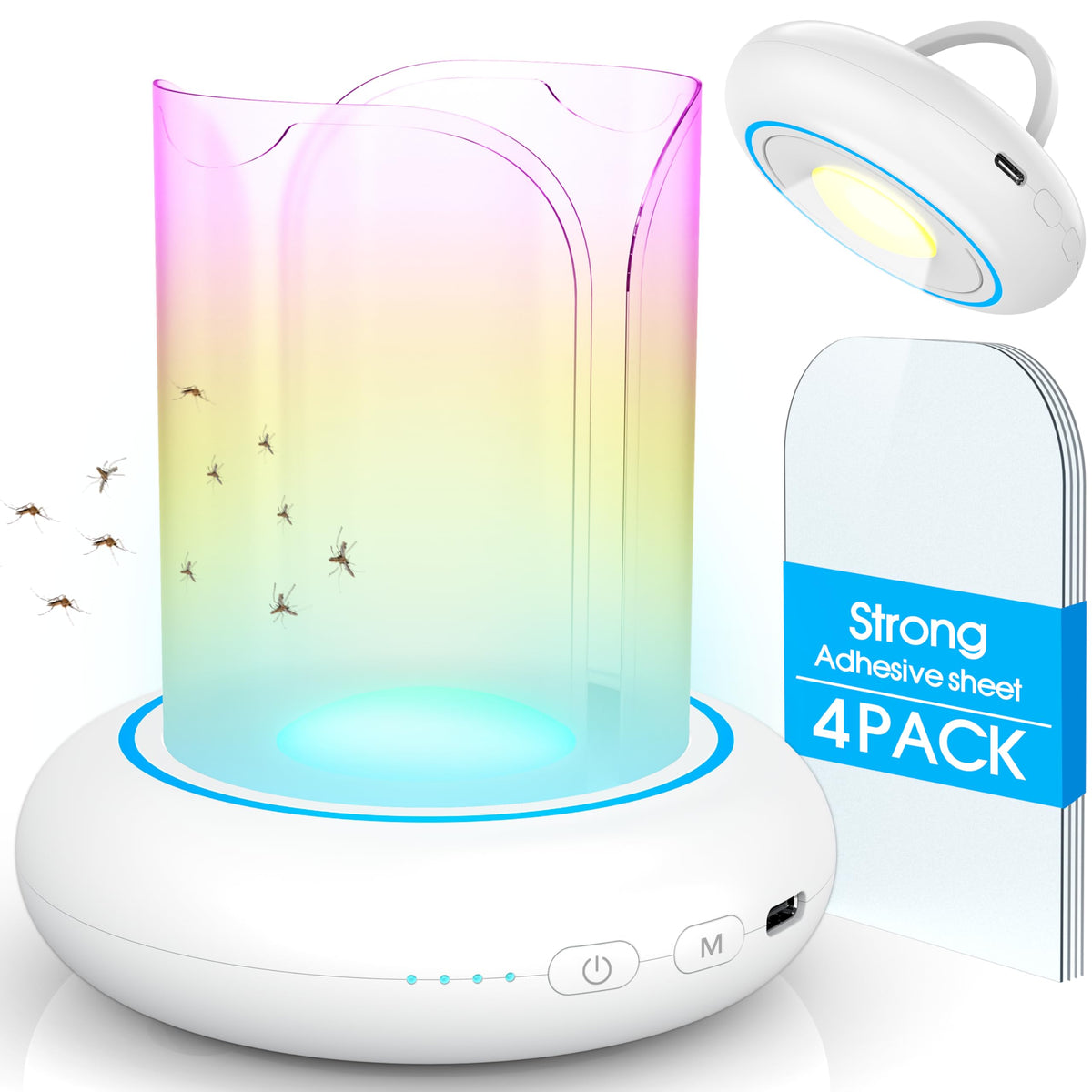 Camfeast Indoor Wall Plug in Outlet Fly Bug Trap Home 360° RGB Night L