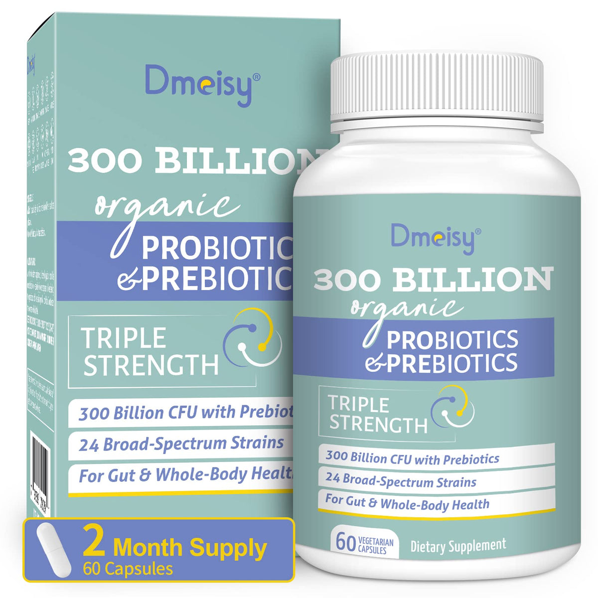Probiotics for Women and Men 300 Billion CFU 24 Strains Probiotics wit
