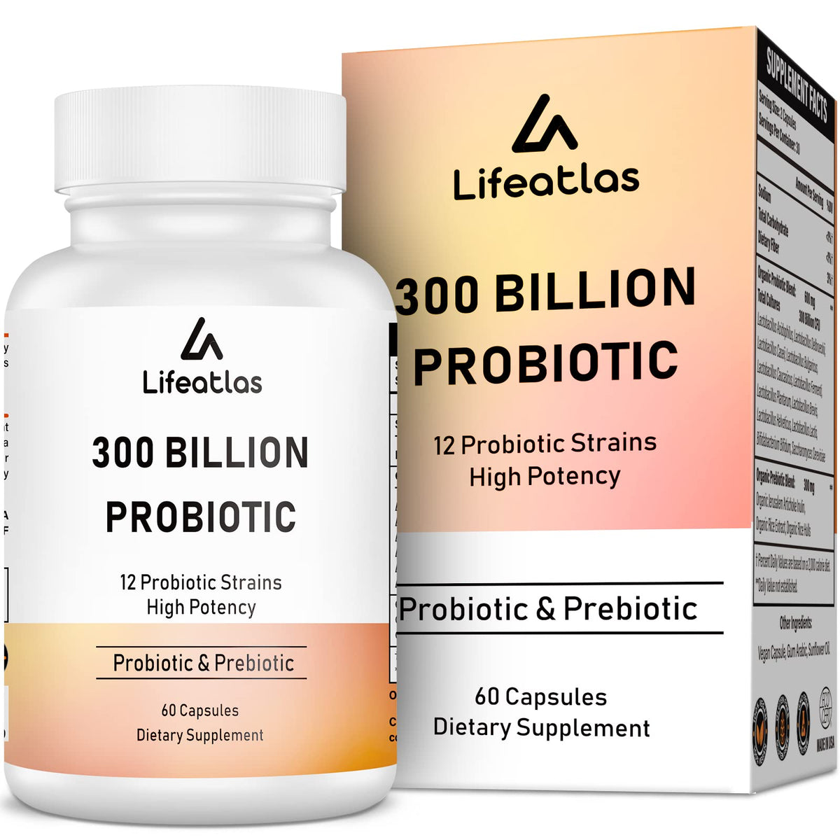 300 Billion CFU Probiotics - Probiotics for Women and Men, 12 Probioti