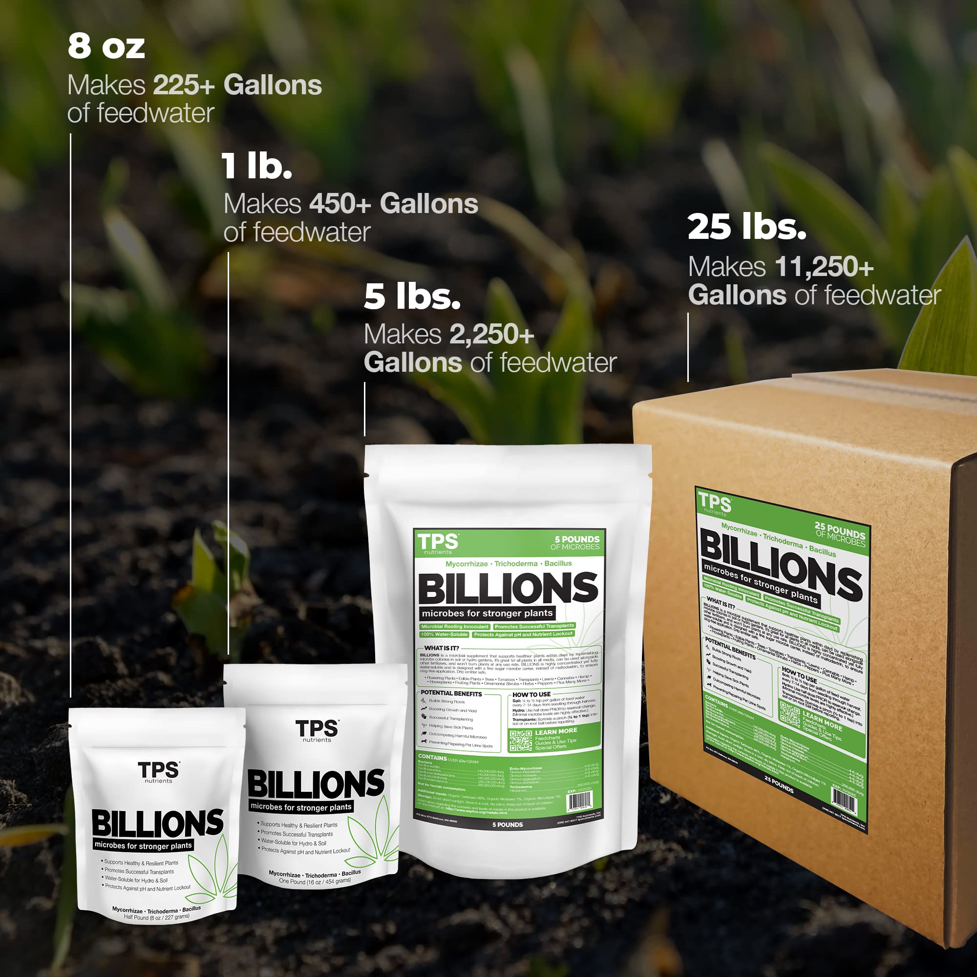 TPS Billions Concentrated Microbial Root Enhancer, 100% Water-Soluble ...