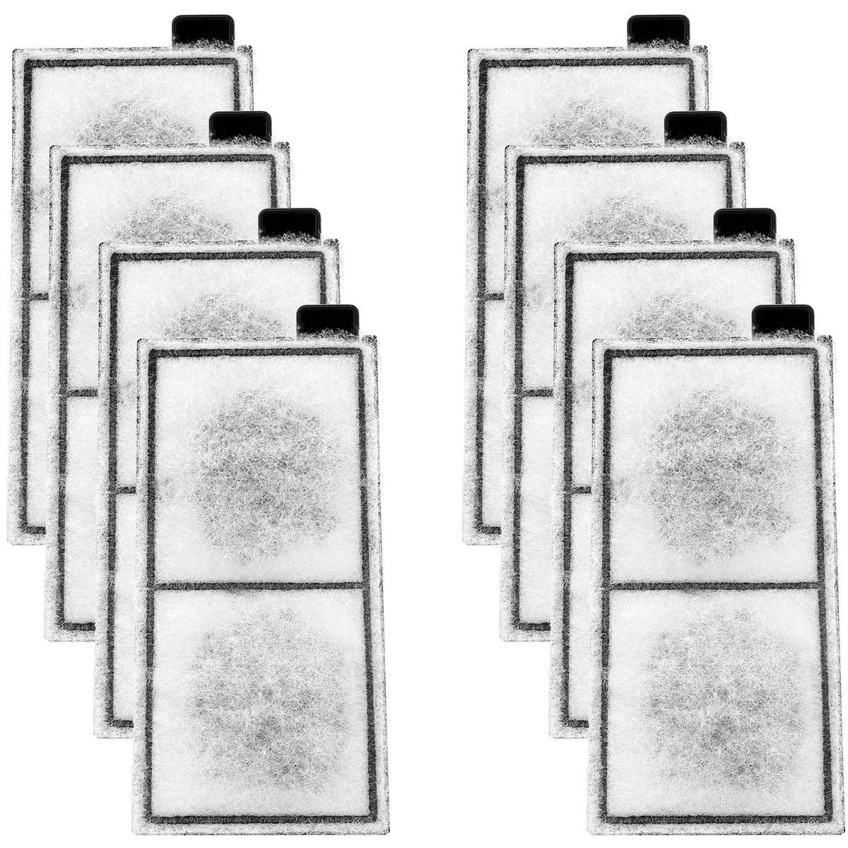 AQQA 8 Pack Aquarium Replacement Filter Cartridge Fish Tank Filter Car