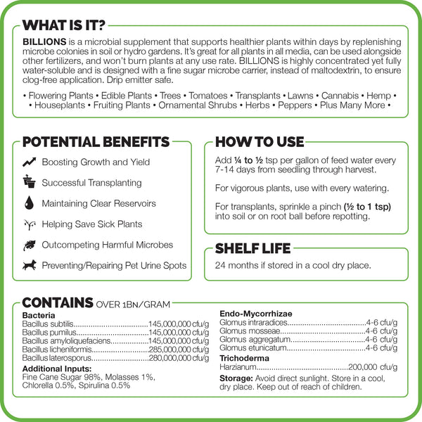 TPS Billions Concentrated Microbial Root Enhancer, 100% Water-Soluble ...