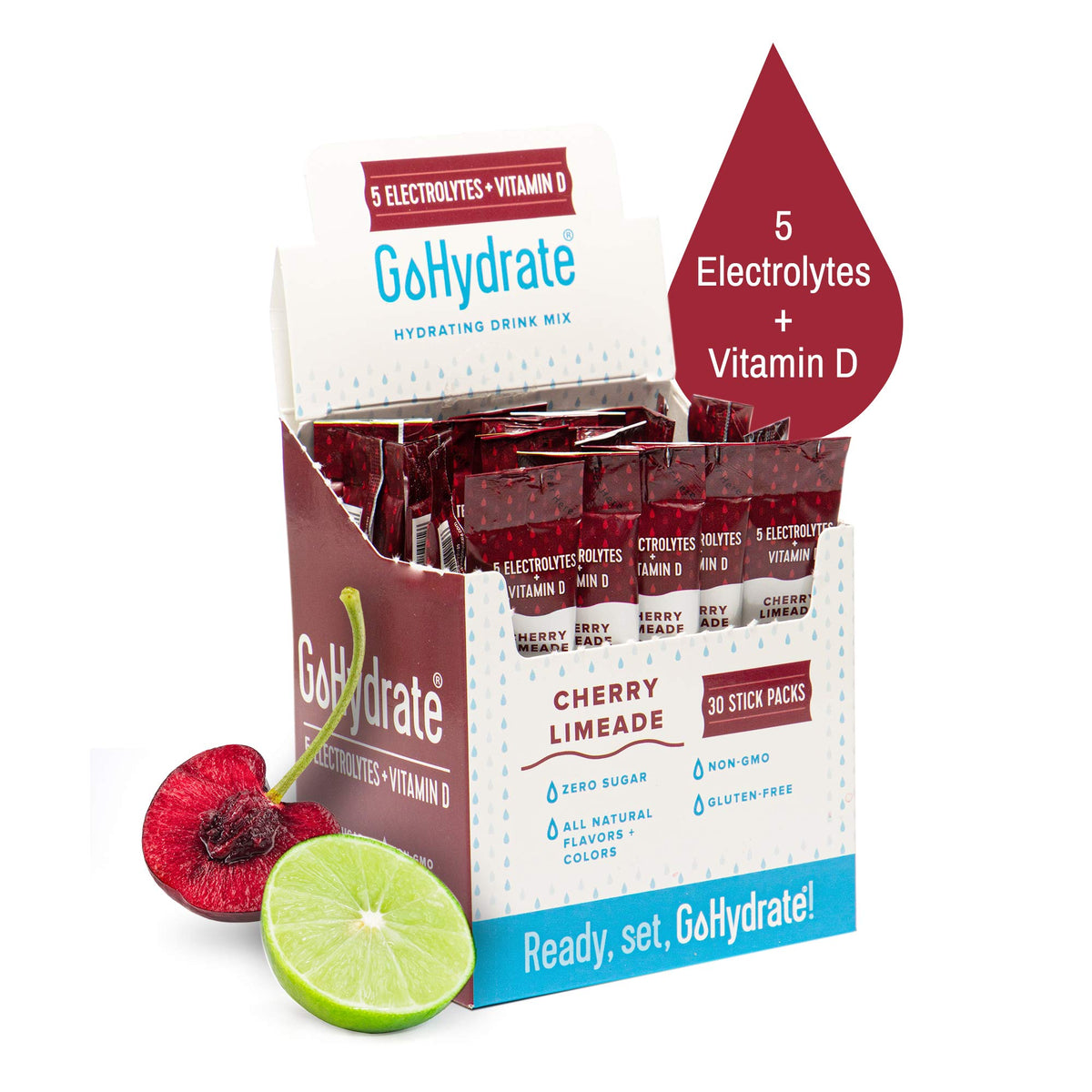 GoHydrate Electrolyte Drink Mix - A Naturally Flavored, Sugar Free, Hy