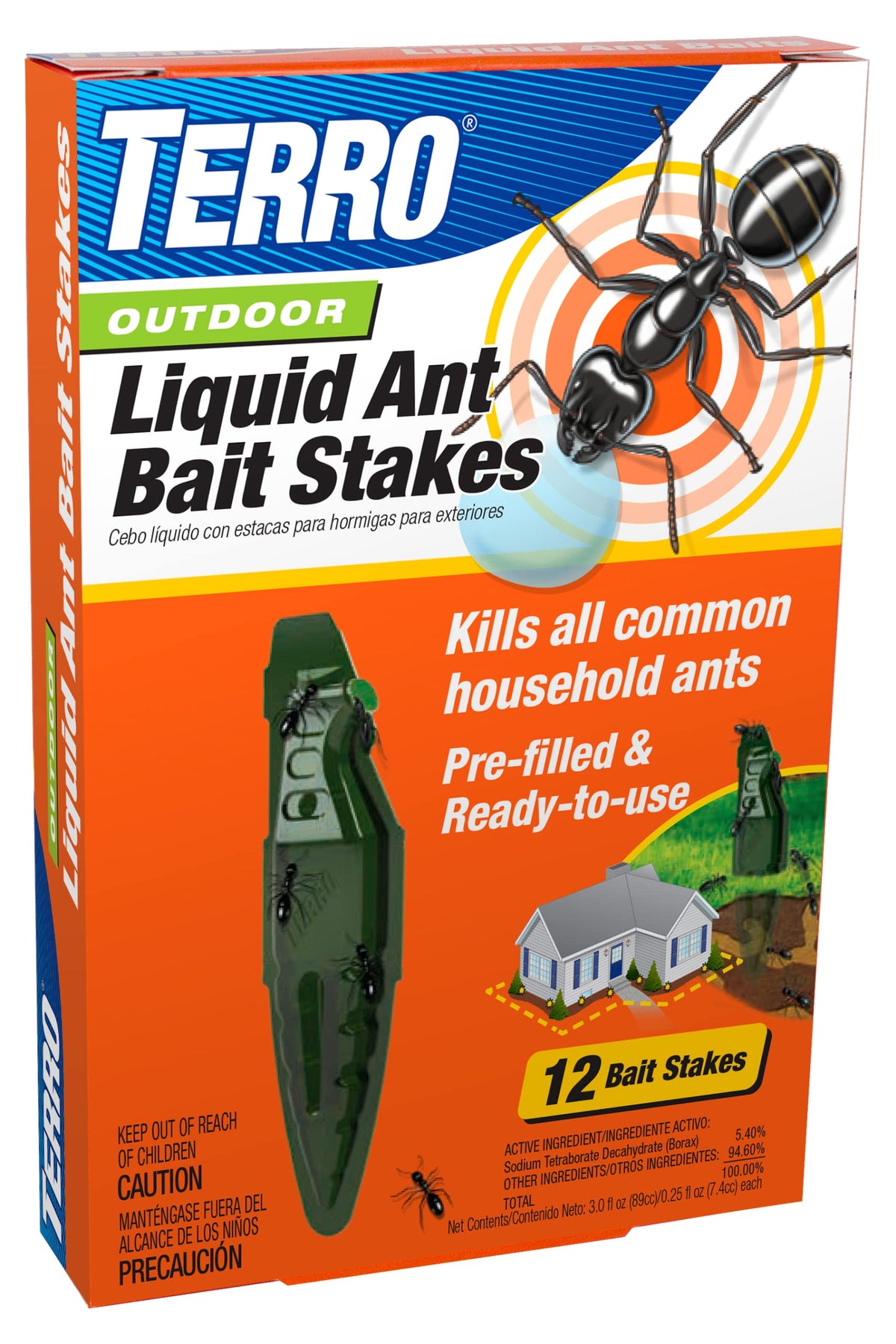 TERRO T1813B Outdoor Ready-to-Use Liquid Ant Bait Stake Killer Trap